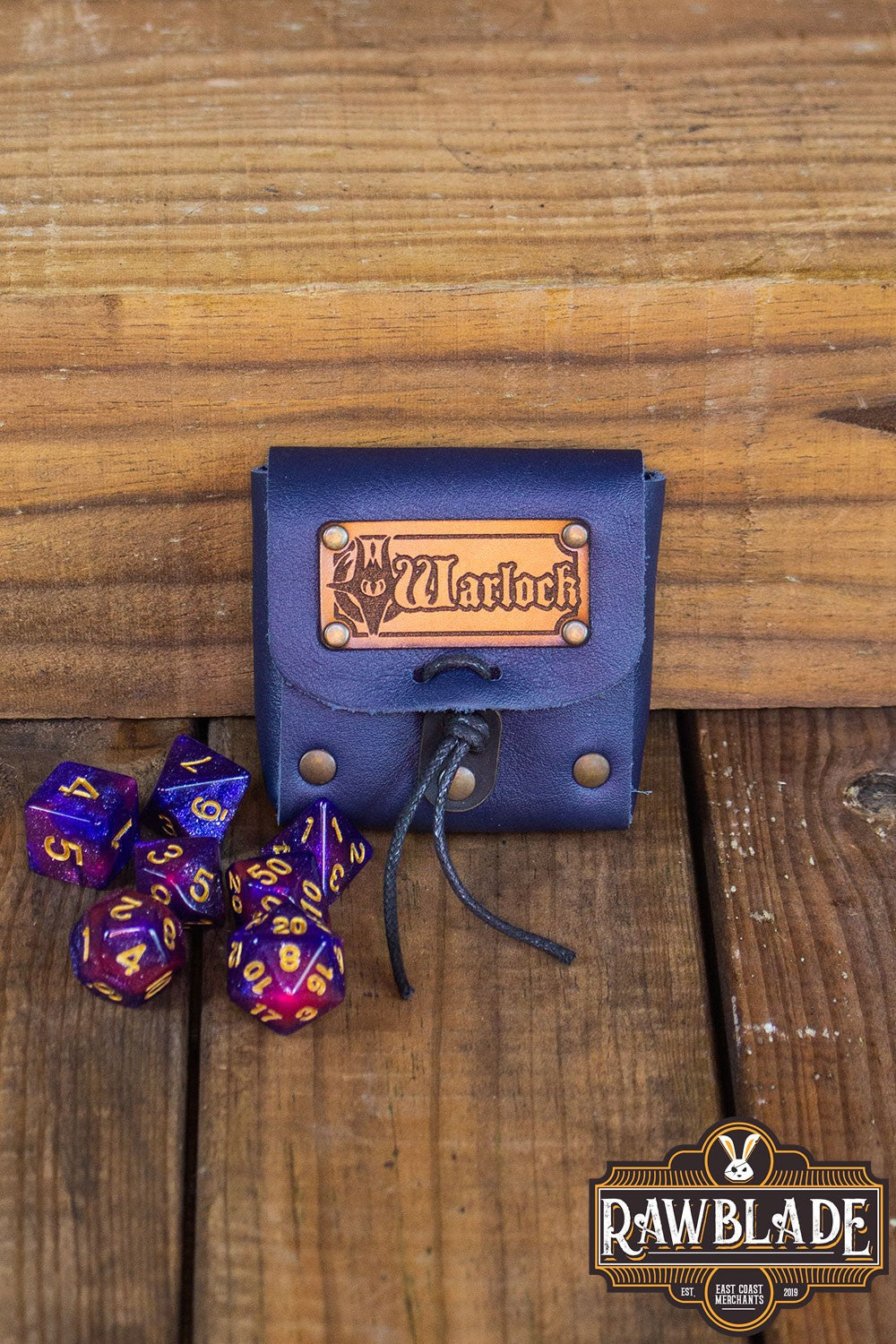 Warlock Dice Bag - Leather RPG Dice Set | Epic Armoury